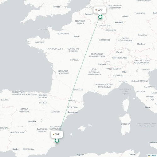 Vuelos de Alicante a Lieja – Horarios y aerolíneas | eoob.es