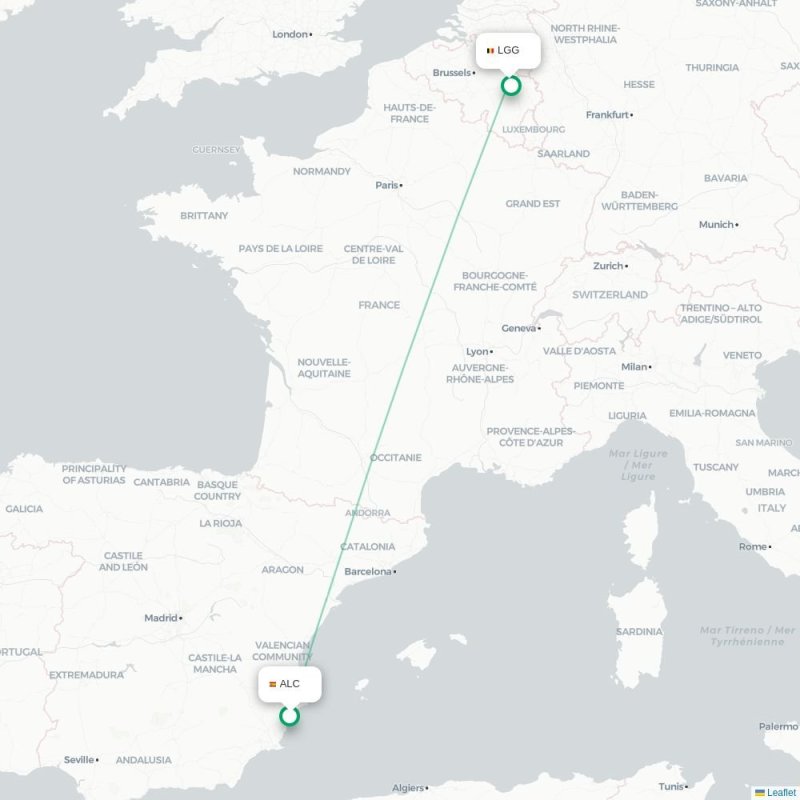 Vuelos de Alicante a Lieja – Horarios y aerolíneas | eoob.es