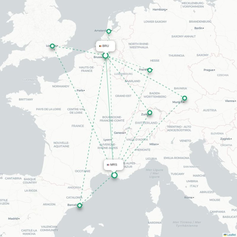 Vluchten van Brussel naar Marseille – dienstregelingen & maatschappijen ...