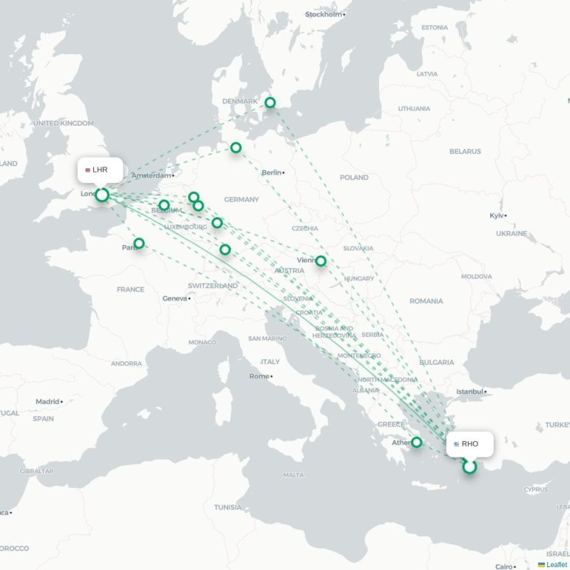 Flights from Rhodes to London – Schedules & Airlines | eoob.uk