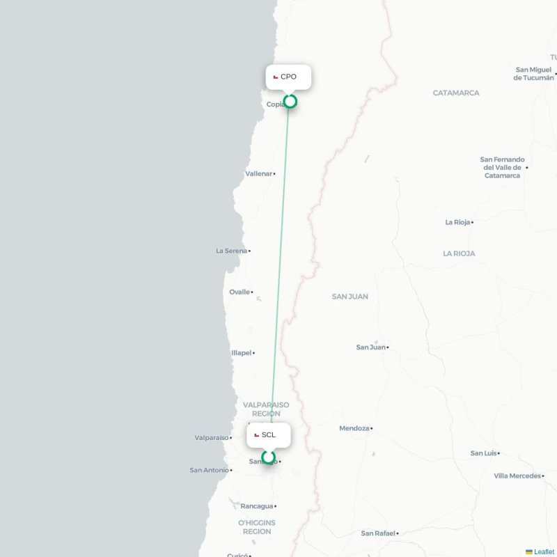 Vuelos de Santiago de Chile a Copiapó – Horarios y aerolíneas | eoob.cl