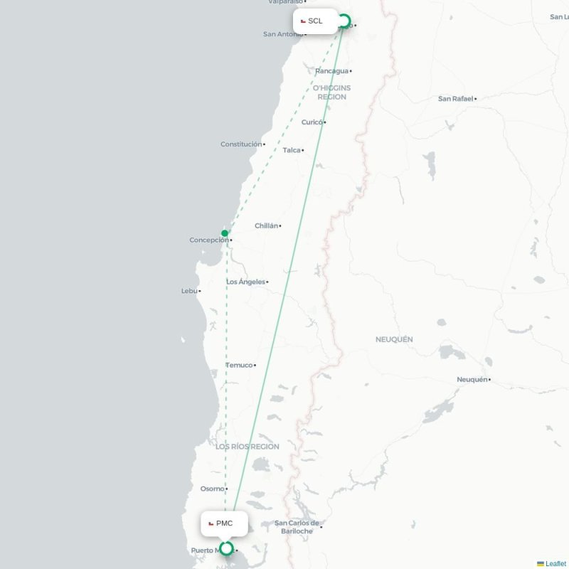 Vuelos de Santiago de Chile a Puerto Montt – Horarios y aerolíneas ...