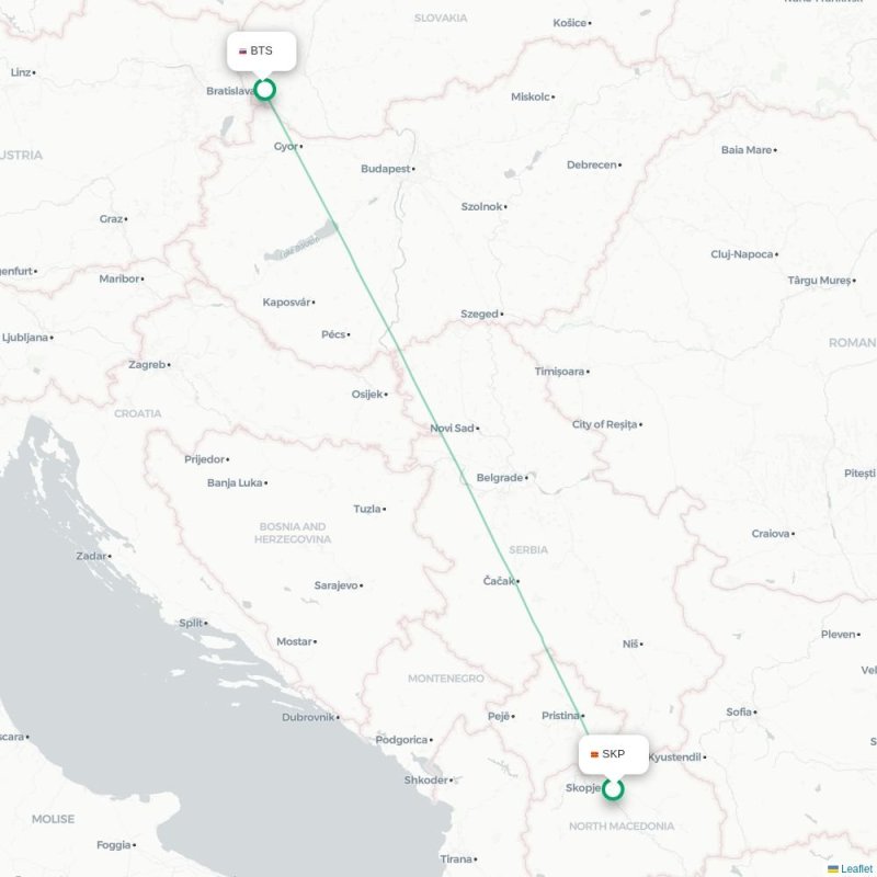 Flüge von Skopje nach Bratislava – Flugpläne & Airlines | eoob.at