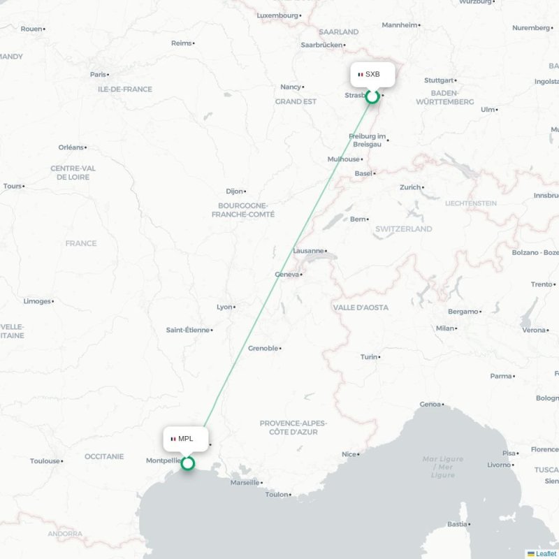 Vols de Strasbourg à Montpellier – Horaires & compagnies aériennes ...