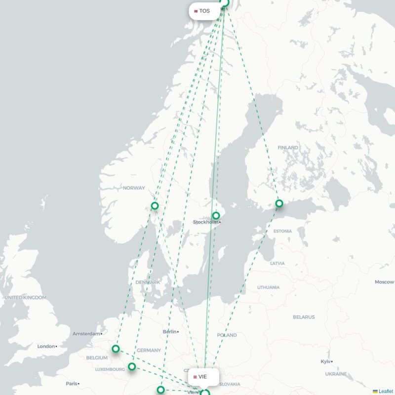 Fly fra Tromsø til Wien – Rutetider & flyselskaper | eoob.no