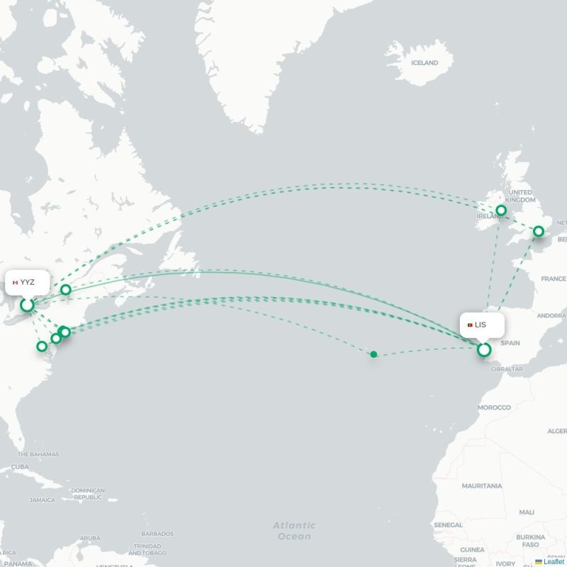 Voos diretos de Toronto para Lisboa – Horários e Companhias Aéreas ...