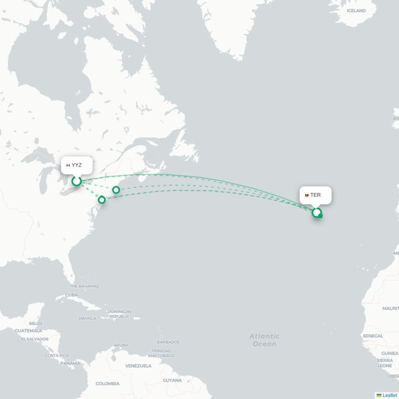 Voos diretos de Toronto para Lajes – Horários e Companhias Aéreas | eoob.pt