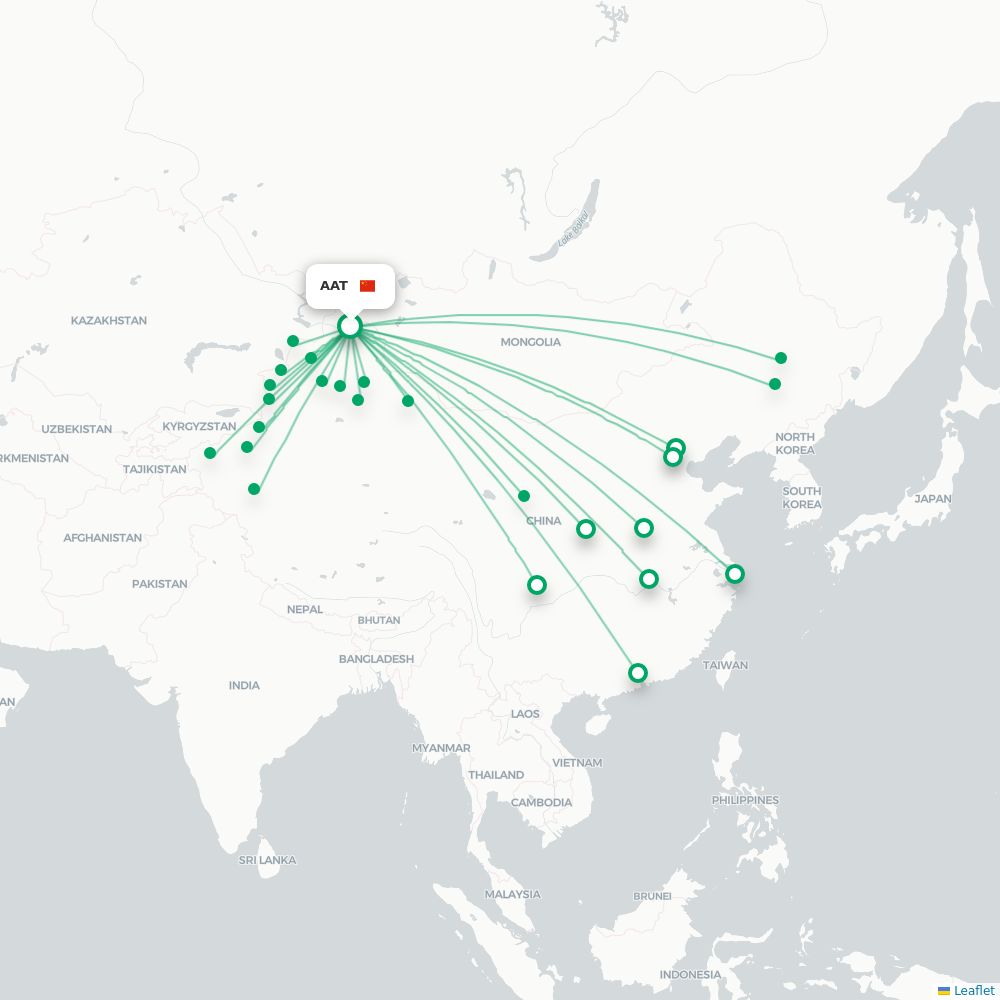 查看 阿勒泰机场 (AAT) 的机场地图 | eoob.com.cn