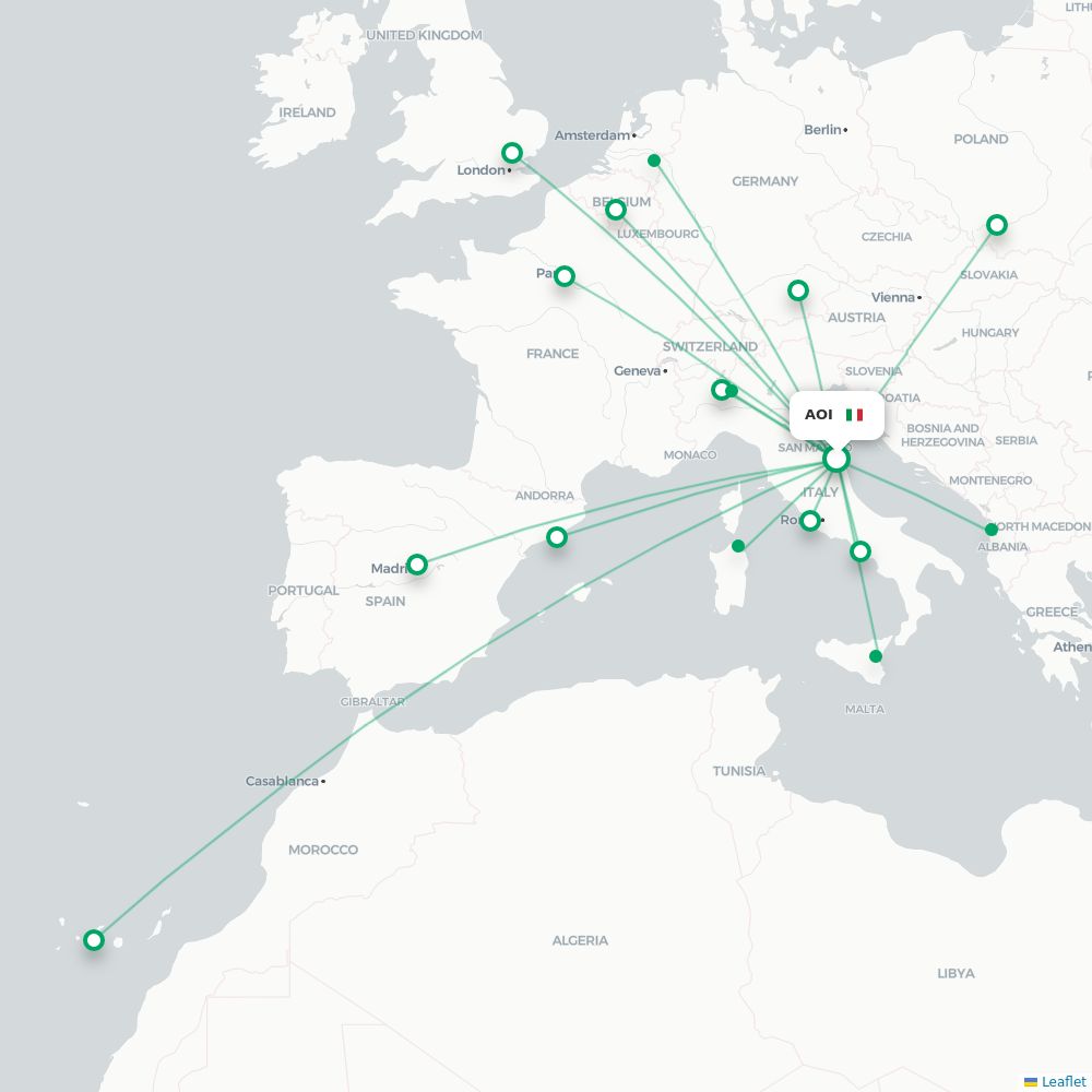 Ver mapas del aeropuerto Falconara (AOI) | eoob.es