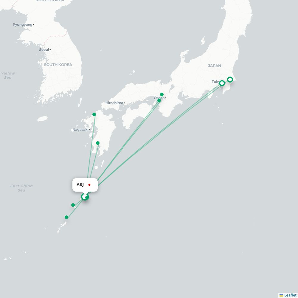 奄美空港（ASJ）の空港地図を見る | eoob.jp