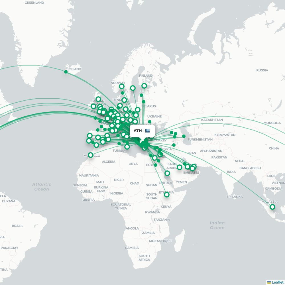 アテネ国際空港（ATH）出発便一覧 | eoob.jp