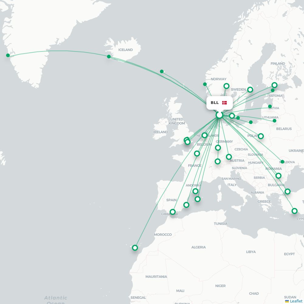 Se alle planlagte ankomster til Billund (BLL) | eoob.dk