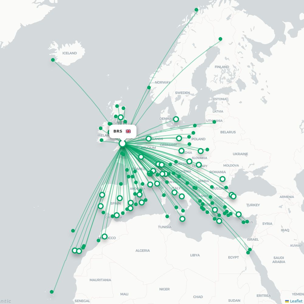 Bristol (BRS) 空港 情報・便・ステータス 情報 | eoob.jp