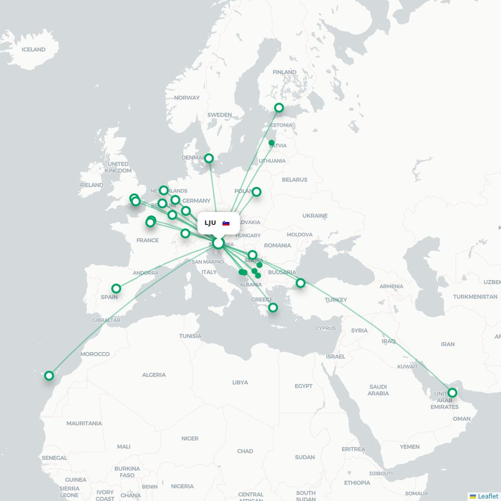 Lublana (LJU) Lotnisko informacje, loty i status informacje | eoob.pl