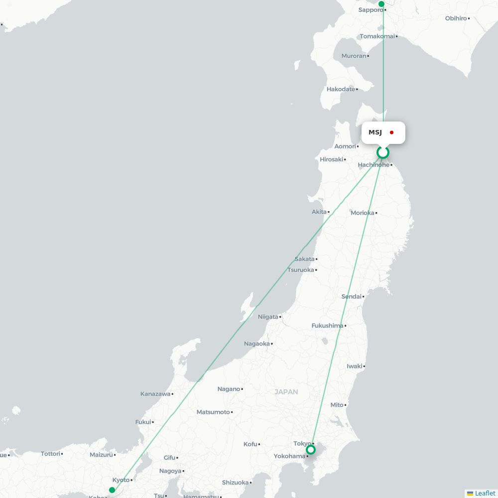 三沢空港（MSJ）の空港地図を見る | eoob.jp