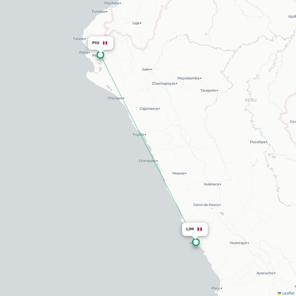 Mapa del aeropuerto Piura (PIU) | eoob.com.pe