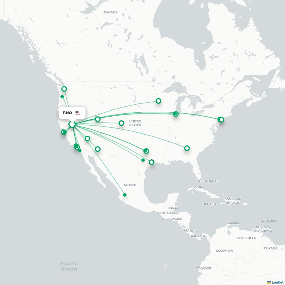 Ver mapas del aeropuerto Reno (RNO) | eoob.com.mx