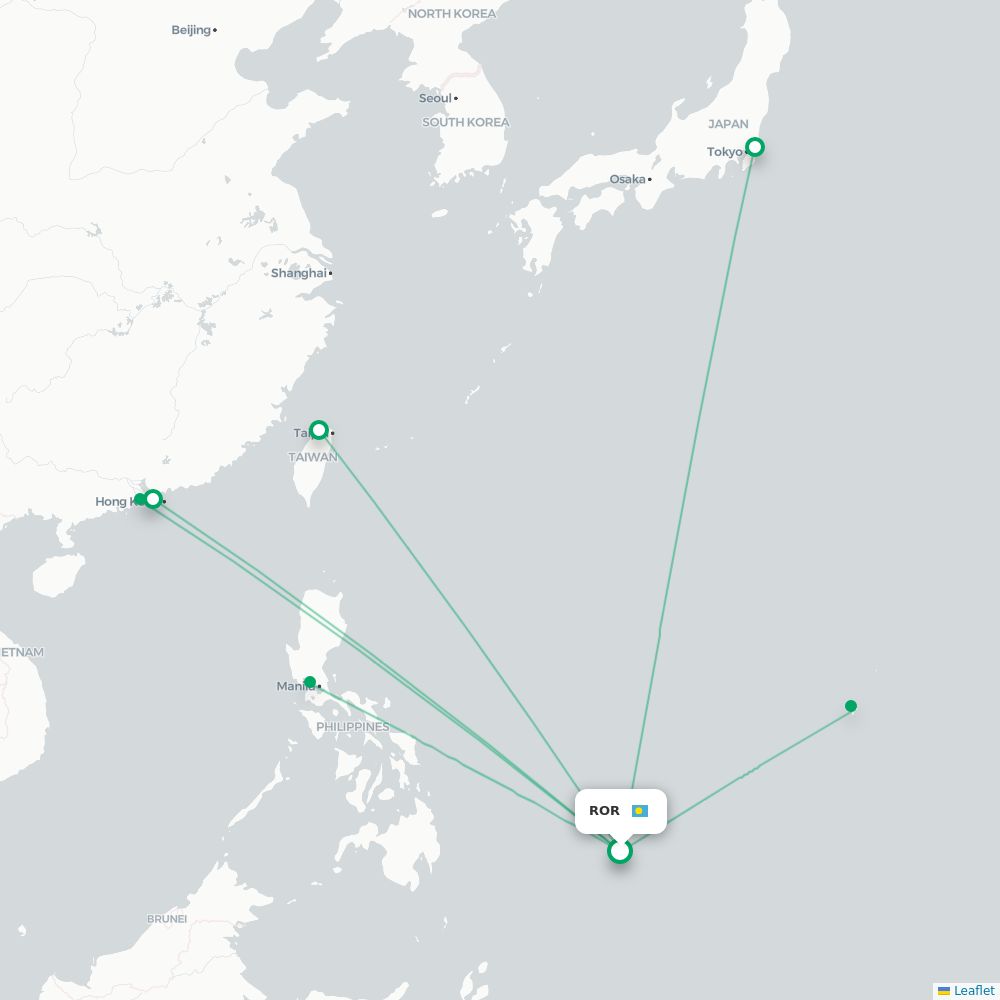 ロマン・トメトゥチェル国際空港（ROR）出発便一覧 | eoob.jp