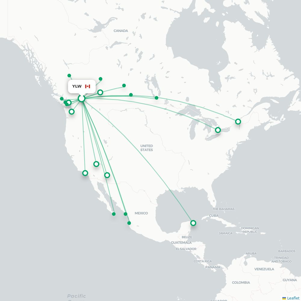 Kelowna (YLW) Aeropuerto información sobre el estado de los vuelos ...