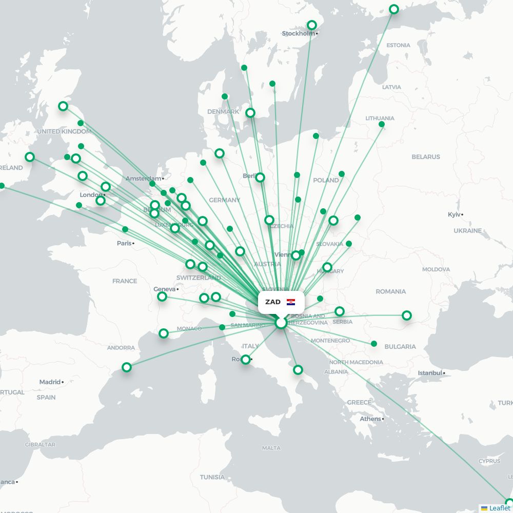 Ver todas las llegadas programadas a Zadar (ZAD) | eoob.com.mx