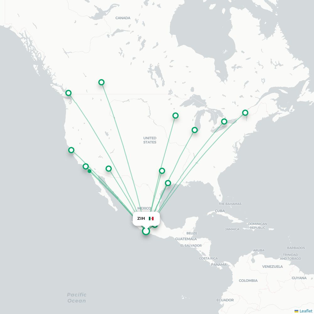 Mapa del aeropuerto Internacional de Ixtapa-Zihuatanejo (ZIH) | eoob.com.mx